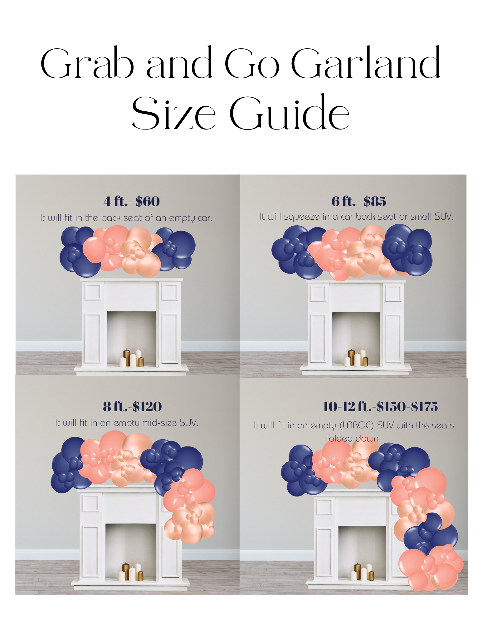 Create your own "Grab and Go" garland: YOU choose your COLORS and SIZE ...