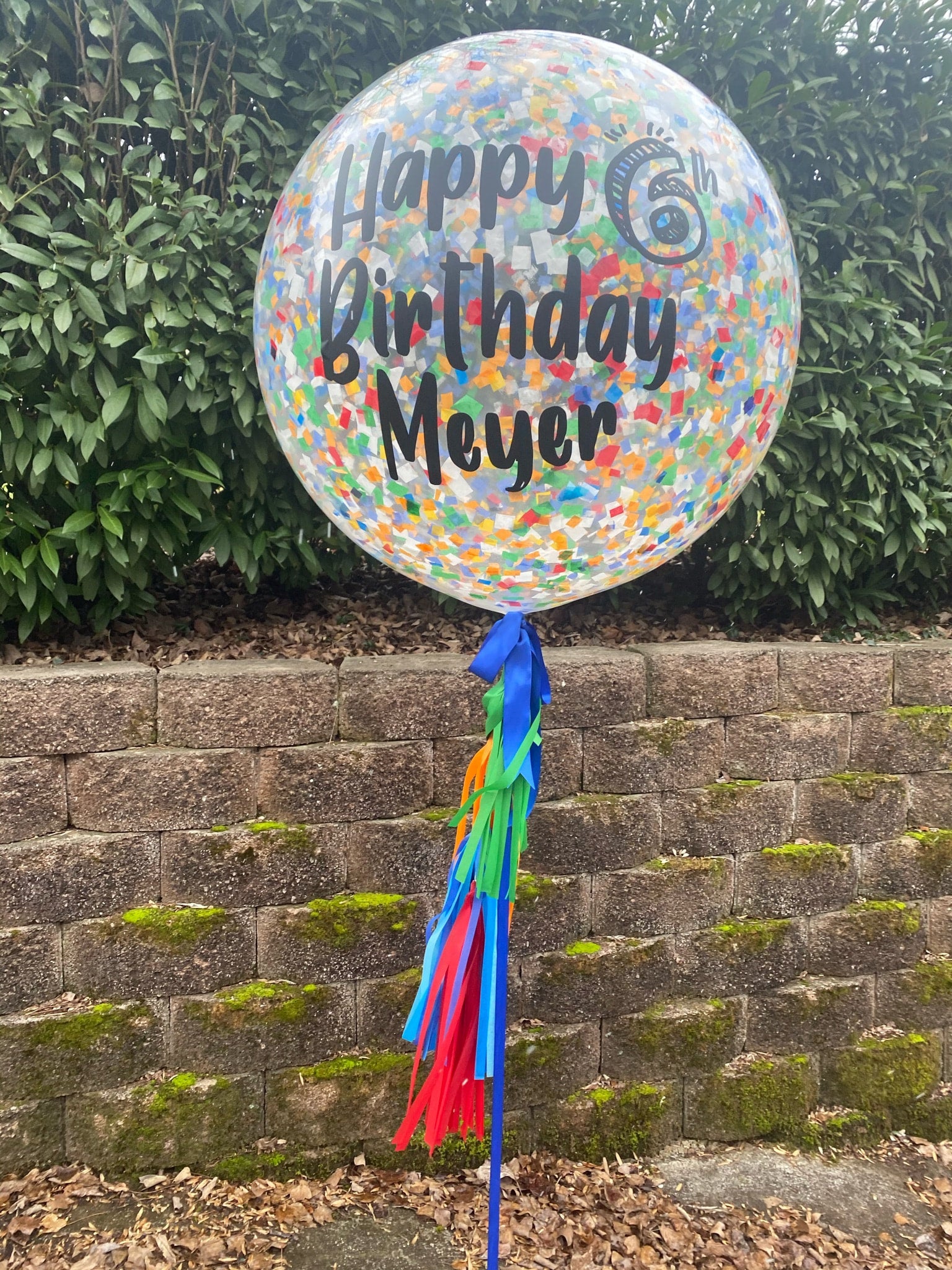 Medium CONFETTI CustomBalloon. YOU choose your COLORS and WORDS | The ...