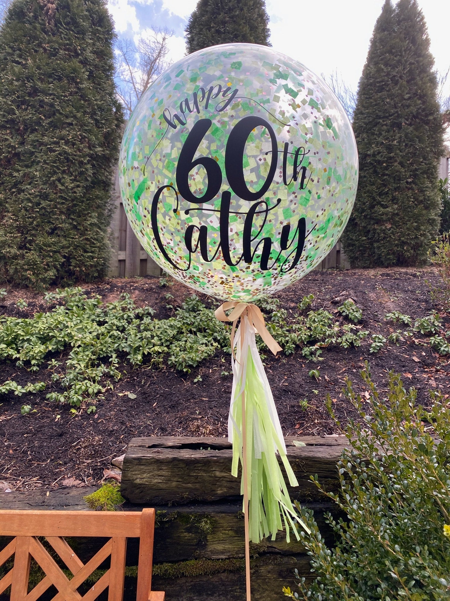 Medium CONFETTI CustomBalloon. YOU choose your COLORS and WORDS | The ...